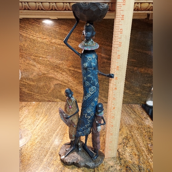 Accents | African Trival Woman And Children Resin Statue | Poshmark